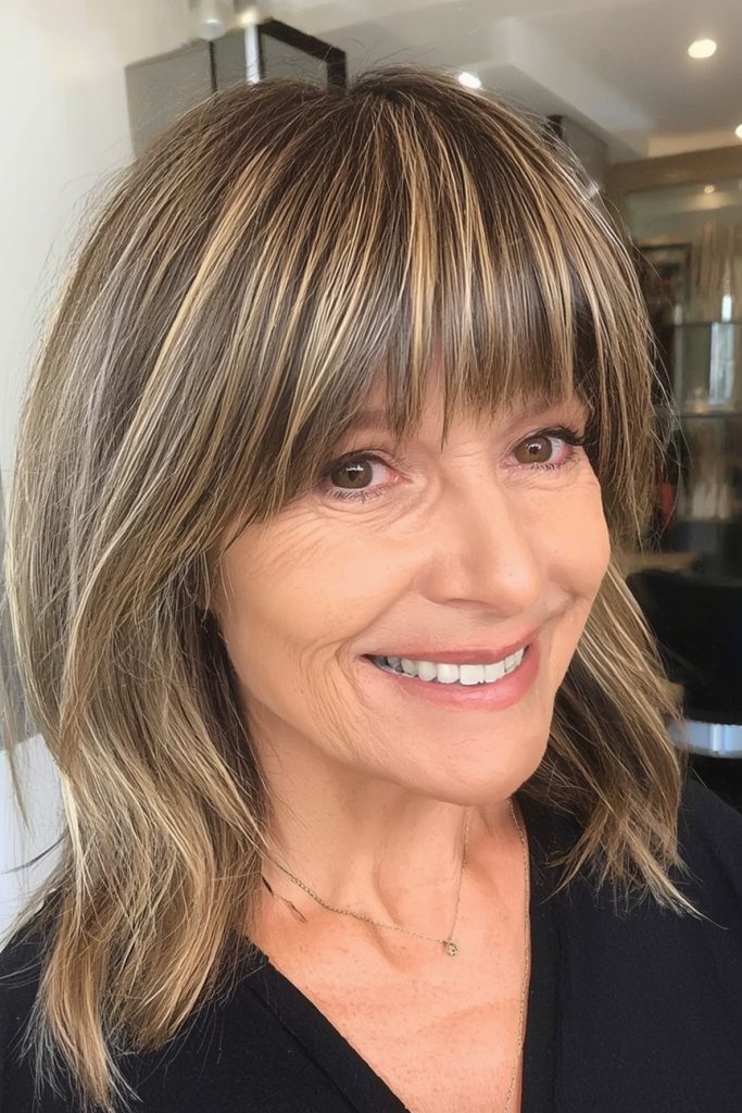 14 Lovely Hairstyles with Bangs to Refresh Your Look After 50