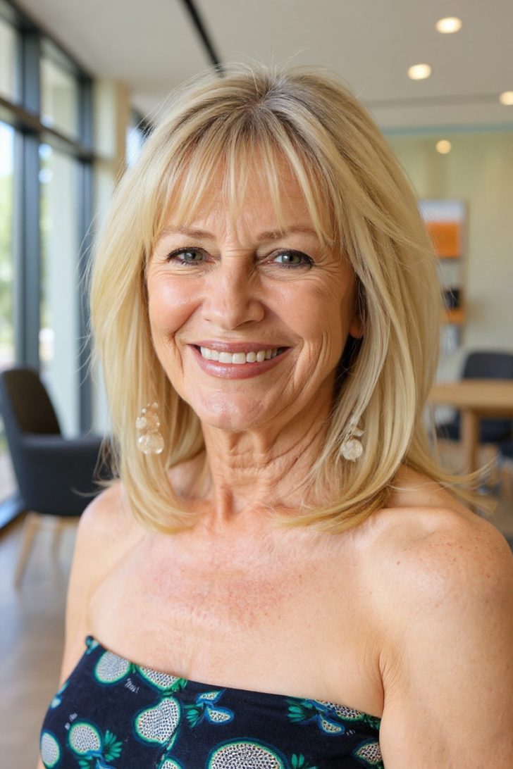 14 Lovely Hairstyles with Bangs to Refresh Your Look After 50